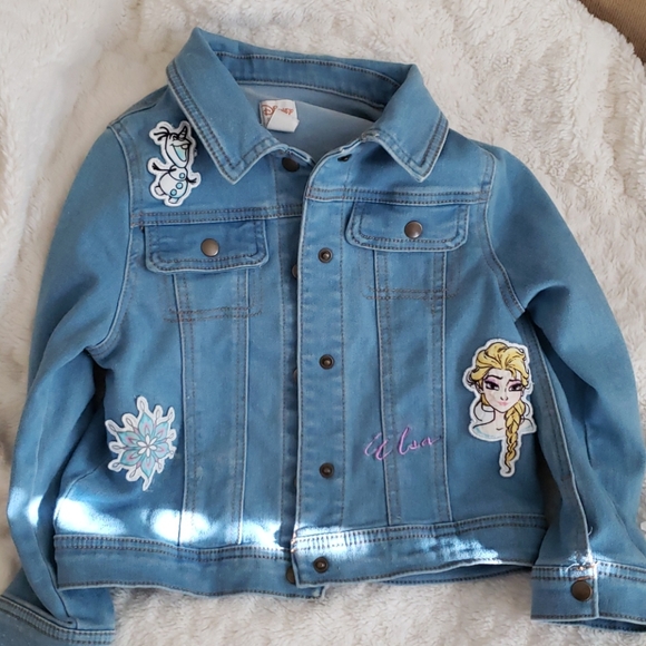 Disney | Jackets & Coats | Girls Disney Frozen Jean Jacket | Poshmark
